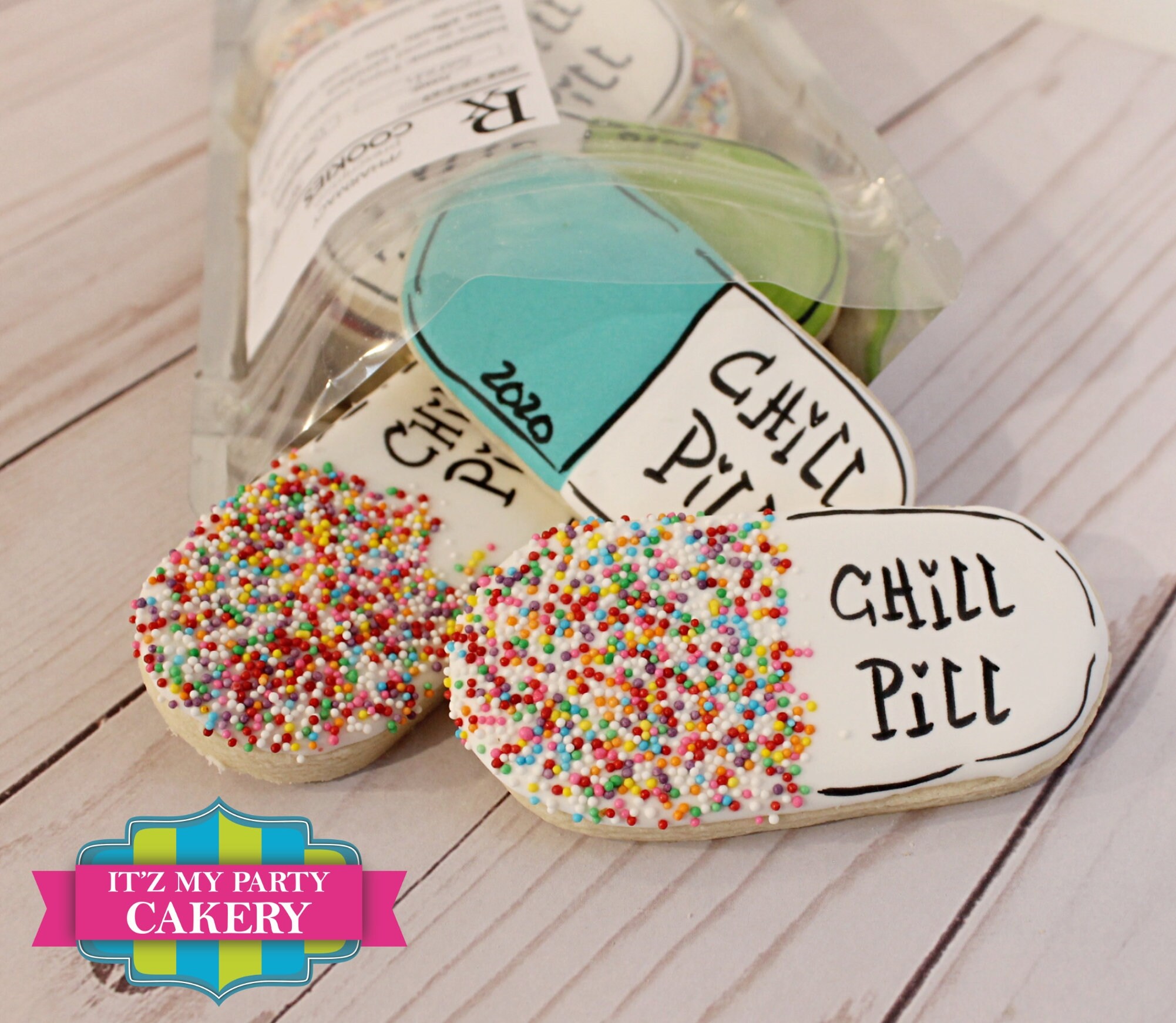 Custom Sugar Cookies / Chill Pill Cookies - Etsy