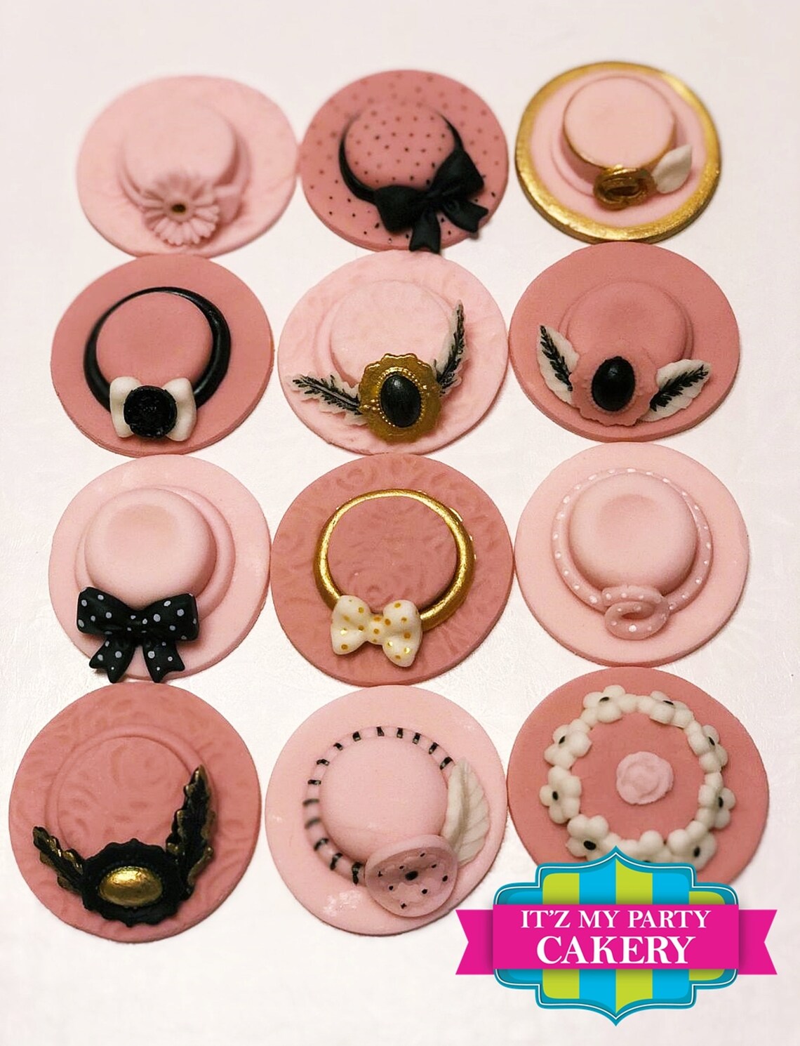 Fashion Hat Cupcake Toppers 1 Dozen | Etsy