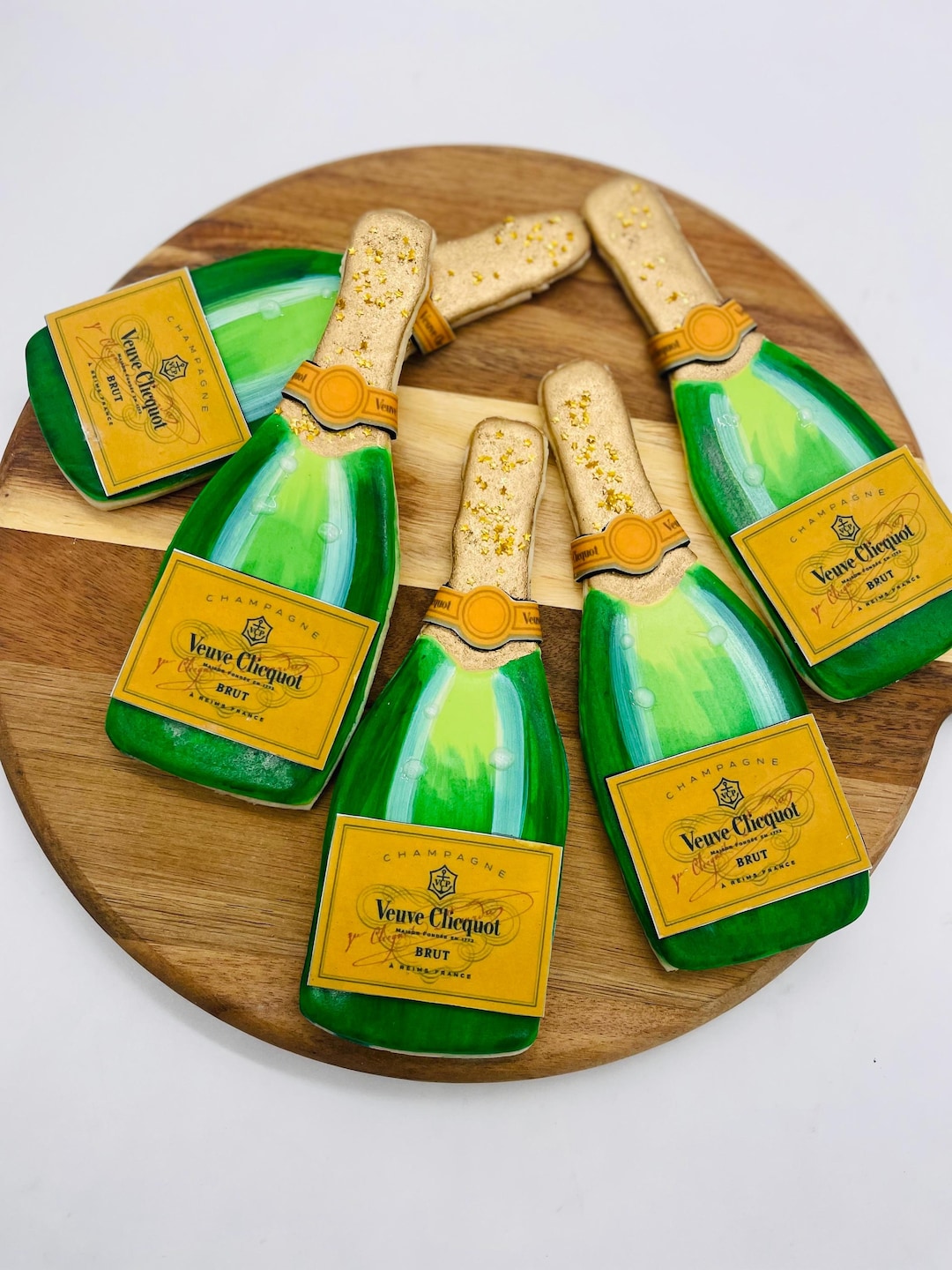 Custom Sugar Cookies / Champagne Bottle Cookies - 1 Dozen - Etsy