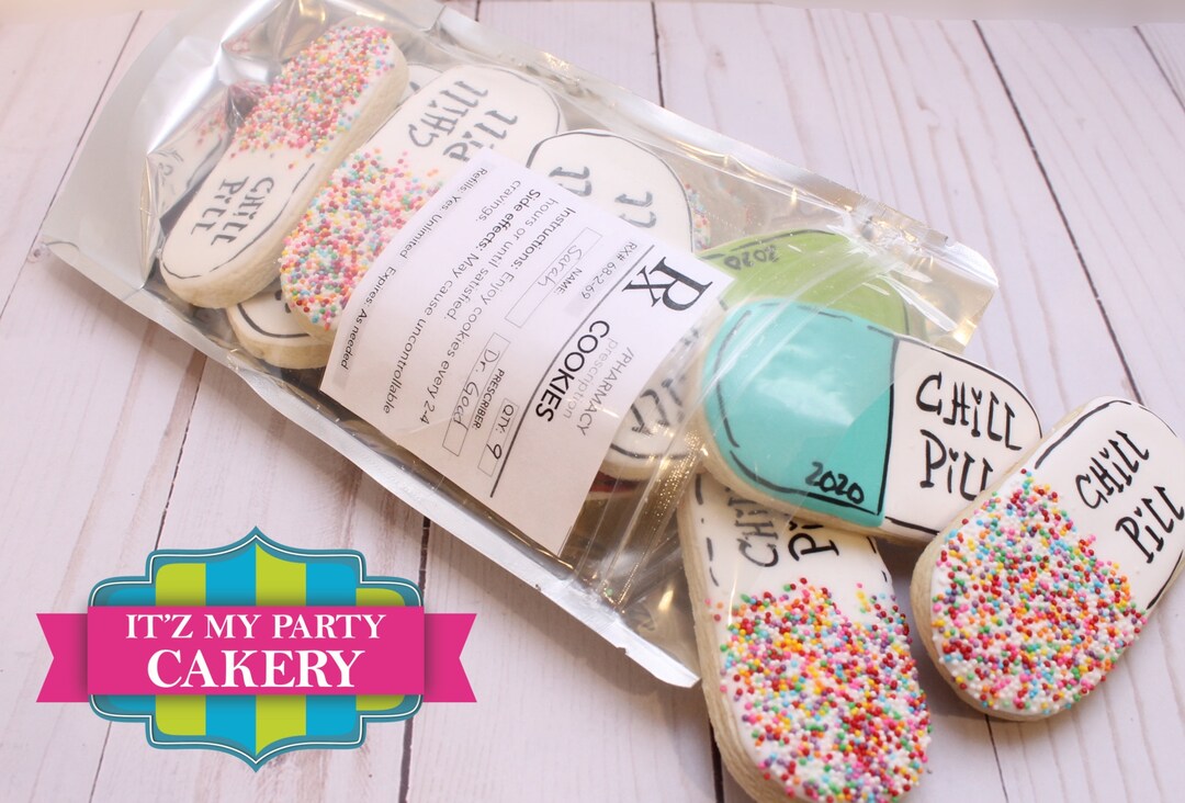 Custom Sugar Cookies / Chill Pill Cookies - Etsy