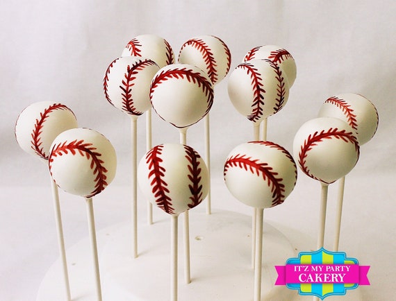 Baseball / Other Themed Sports Cake Pops by It'z My Party Cakery | Catch My Party