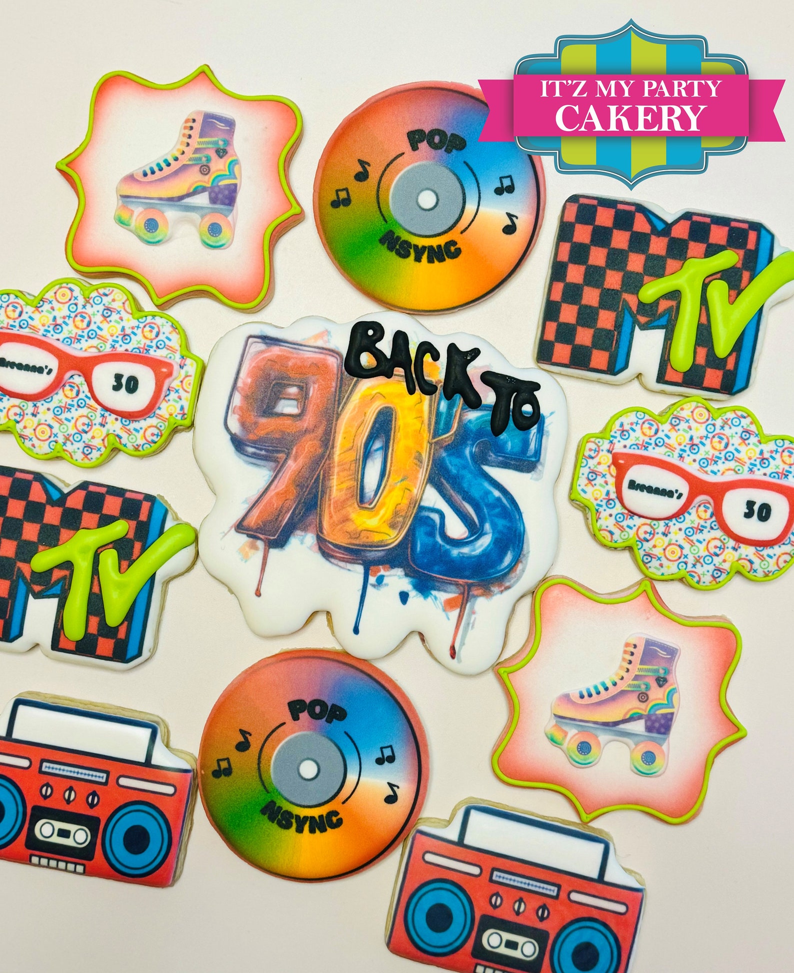 Custom Sugar Cookies / 90's Themed Cookies / Retro Cookies (1 Dozen) - Etsy