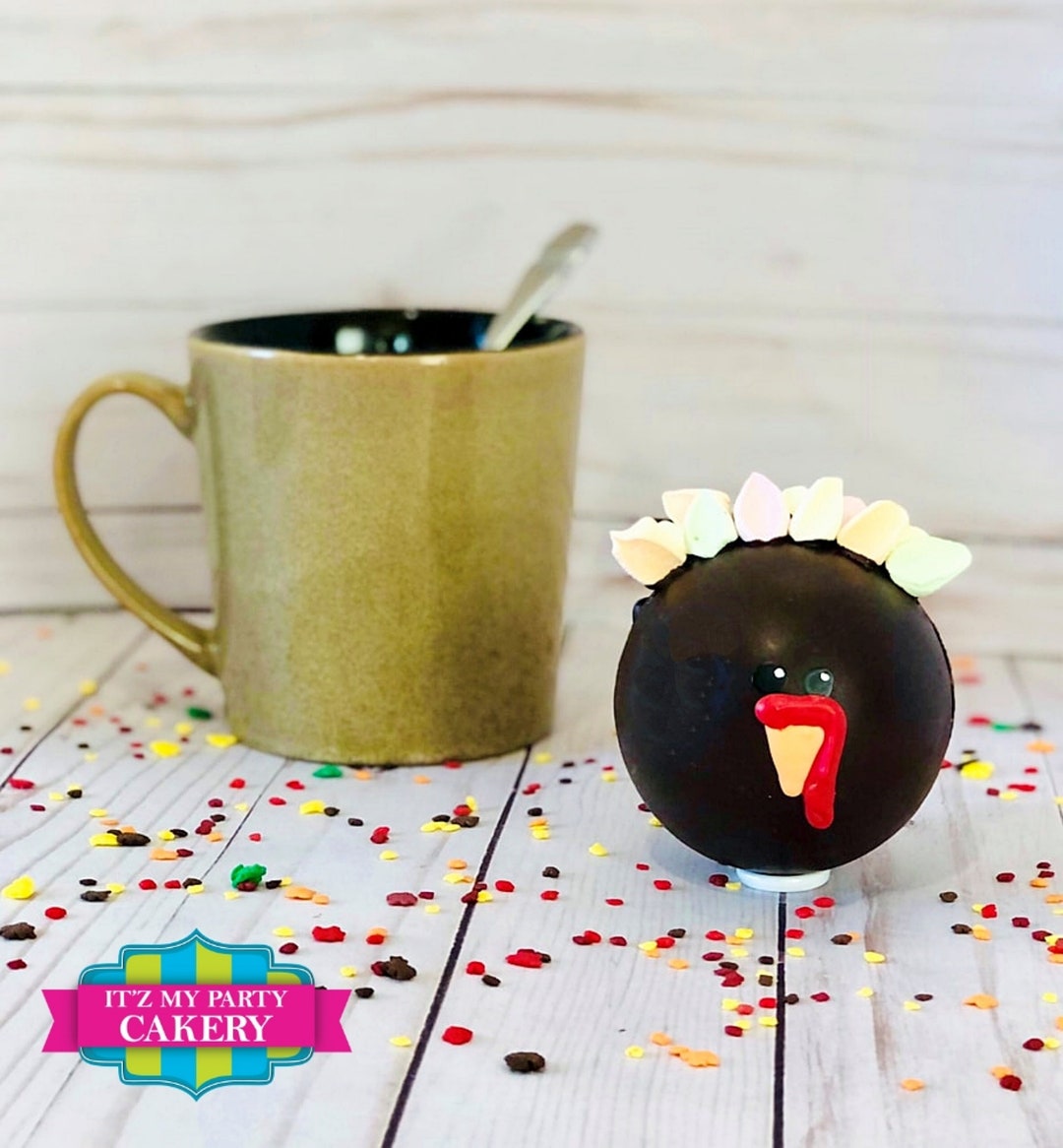 Turkey Hot Cocoa Bomb Party Favor Thanksgiving T Giving Etsy