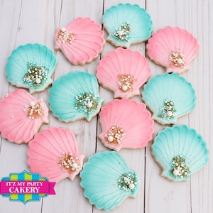 Sea Shell Cookies 1 Dozen - Etsy