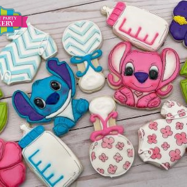 Stitch Baby Shower Cookie - Etsy