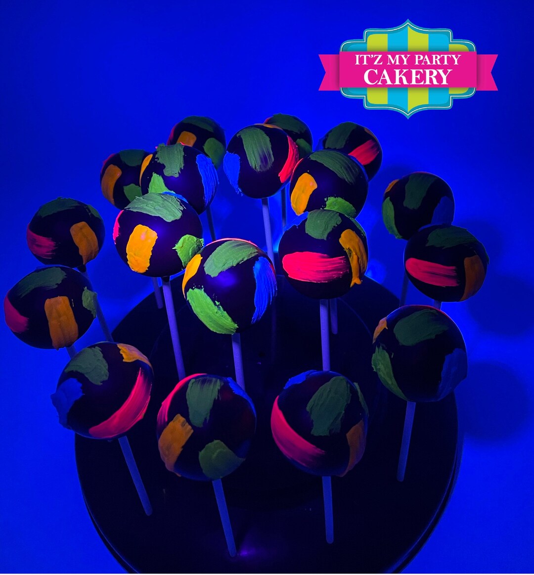 Custom Cake Pops / Neon Glow Cake Pops - Etsy