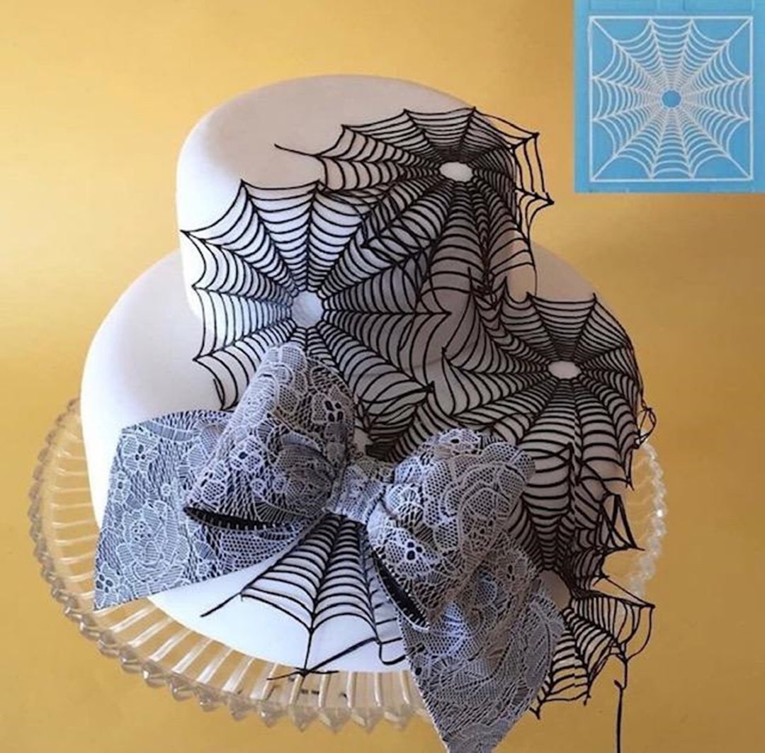 Spider Web Edible Cake Decor / Cake Lace / Sugar Lace - Etsy