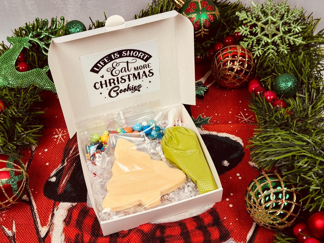 Christmas Tree DIY Sugar Cookie Decorating Kit/holiday Parties/zoom ...