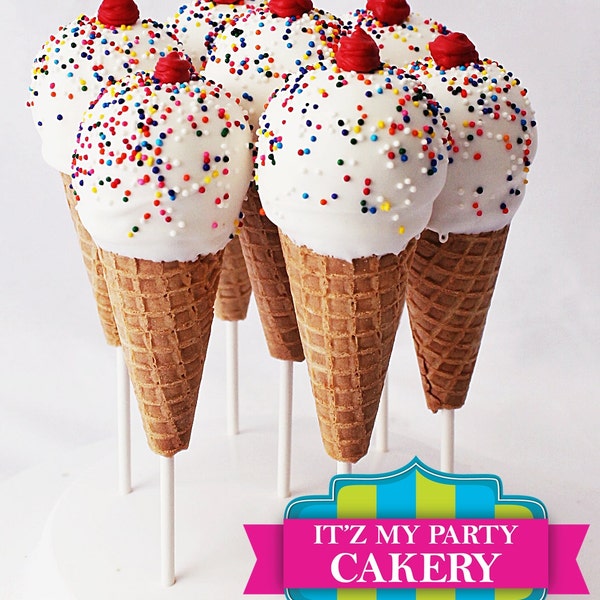 Ice Cream Cone Cake Pops - Etsy