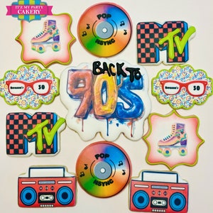 Custom Sugar Cookies / 90's Themed Cookies / Retro Cookies (1 Dozen) - Etsy