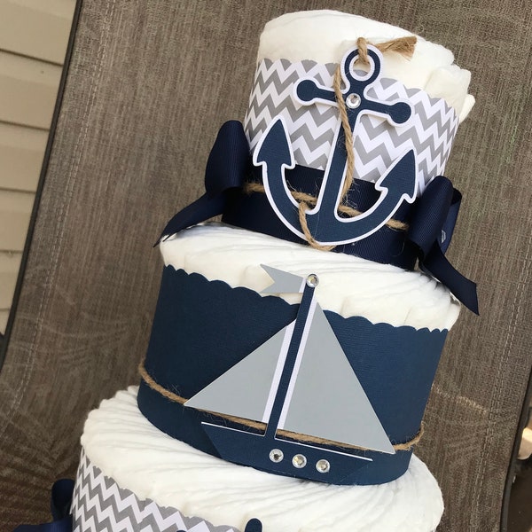 Nautical Diaper Cake - Etsy