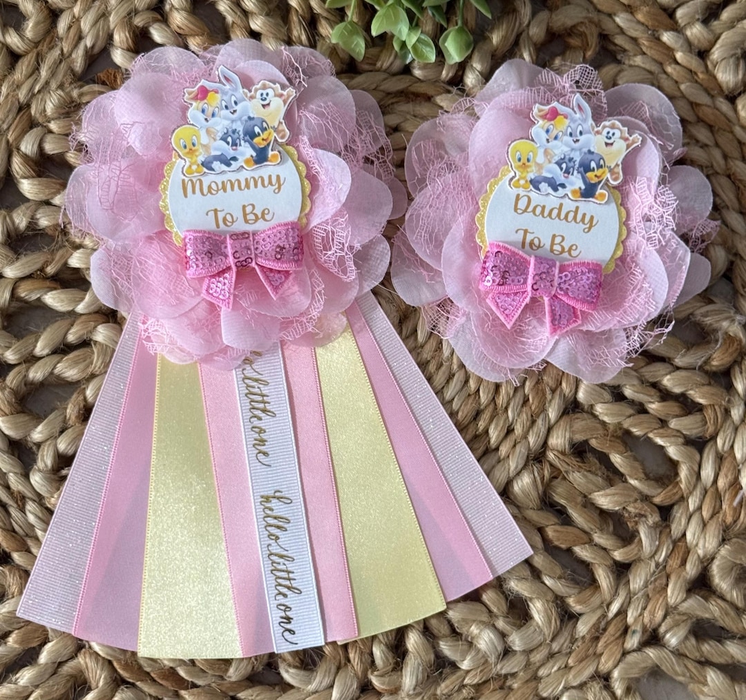 Cartoons Baby Shower Corsage/loney Tunes Inspired Corsage/pink Baby ...