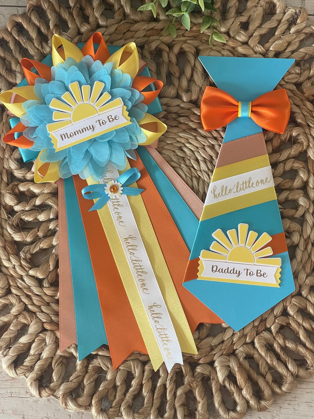 Sun Baby Shower Corsage/here Comes the Son Baby Shower Corsage/boy Baby ...