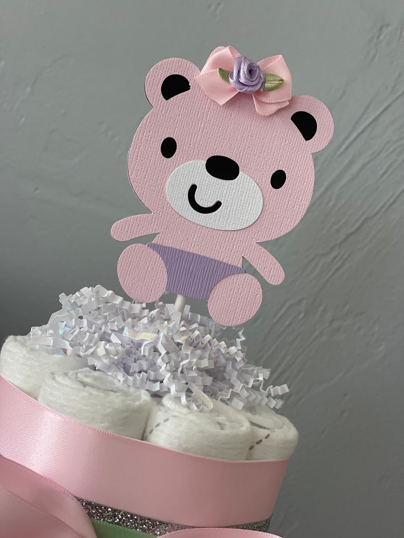 ABC Blocks Diaper Cake/bear Diaper Cake/baby Girl Diaper - Etsy