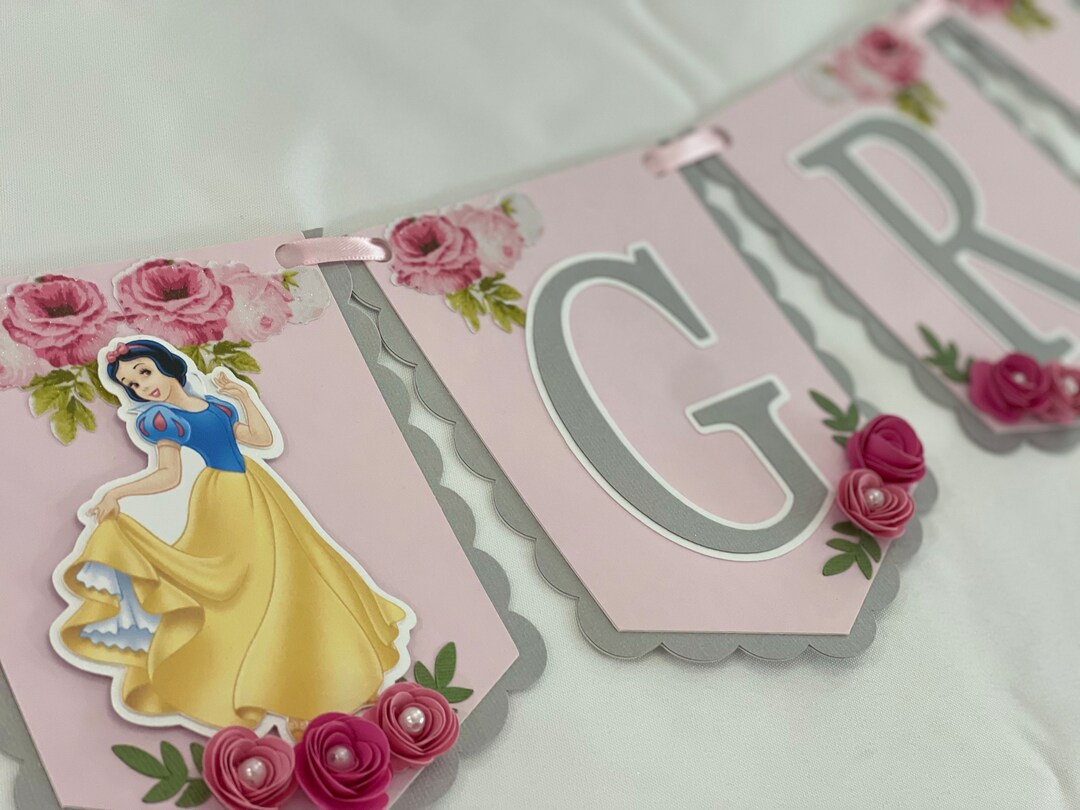 Princess Banner, Disney Princess Inspired Banner, Princess Baby Shower ...