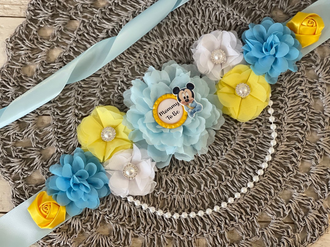 Mickey Mouse Boy Inspired Sash/mickey Mouse Inspired Baby Shower ...