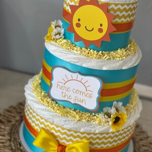 Sun Diaper Cake, Here Comes the Sun Diaper Cake, Boy Diaper Cake ...
