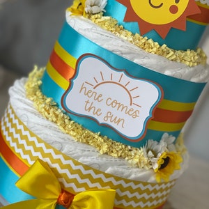 Sun Diaper Cake, Here Comes the Sun Diaper Cake, Boy Diaper Cake ...