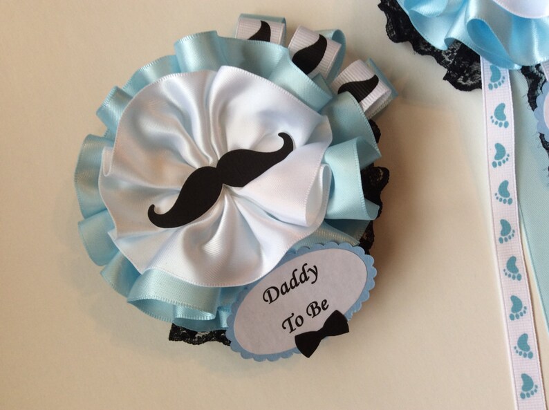 Daddy to Be Corsage/mustache Themed Baby Shower Corsage/little Man ...