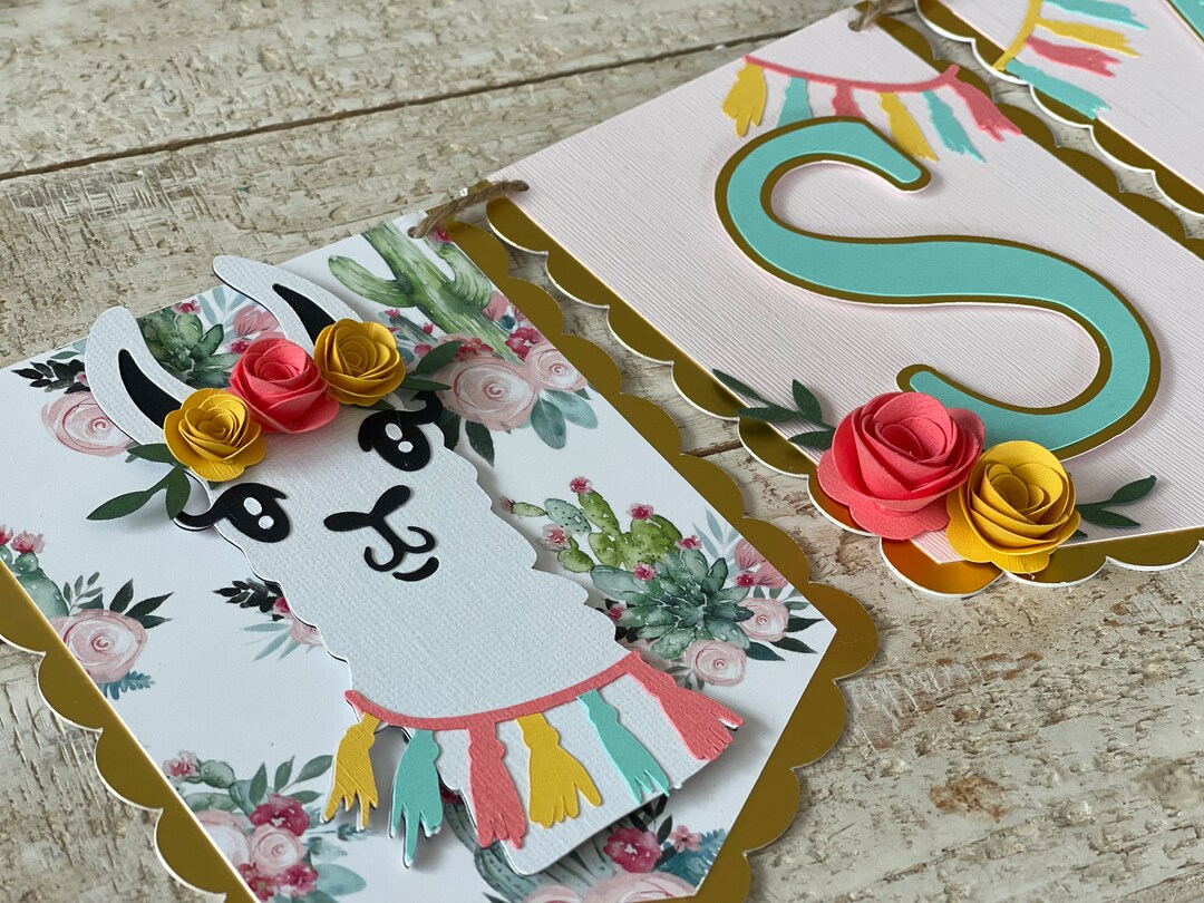 Llama Baby Shower Banner/llama Baby Name Banner/llama Nursery Decor ...