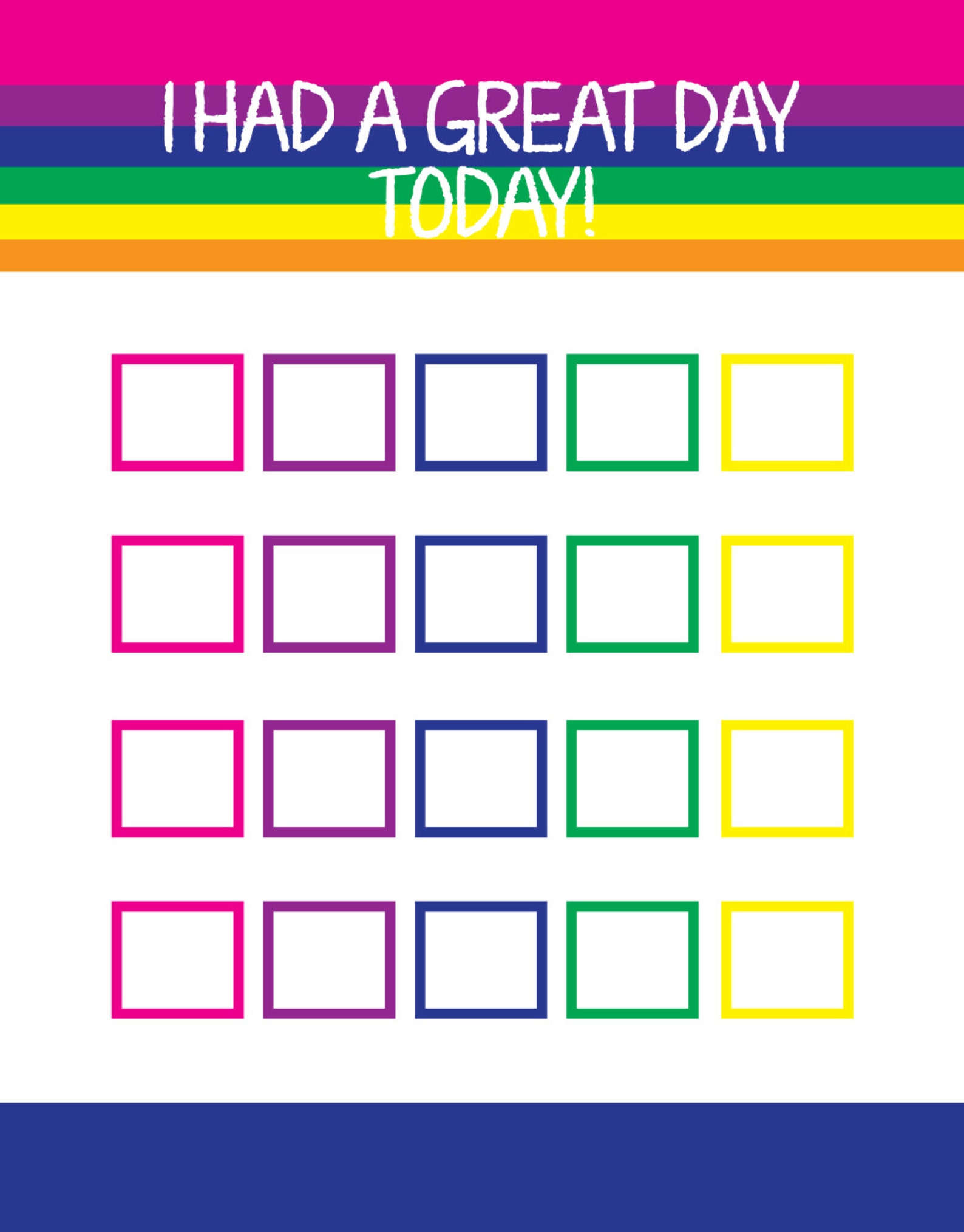 Great Day Sticker Chart Rules Chart for Children K-2 - Etsy