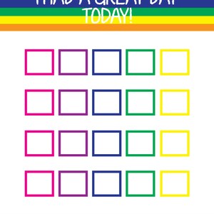 Great Day Sticker Chart, Rules Chart for Children, K-2, Kid's Charts ...