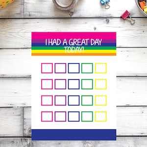 Great Day Sticker Chart, Rules Chart for Children, K-2, Kid's Charts ...
