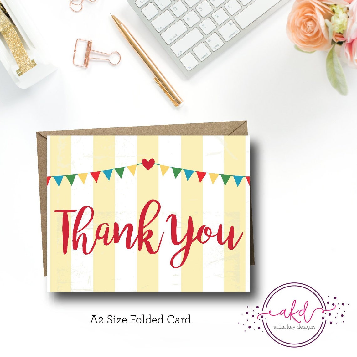 Printable Carnival Thank You Card Instant Download Bridal | Etsy