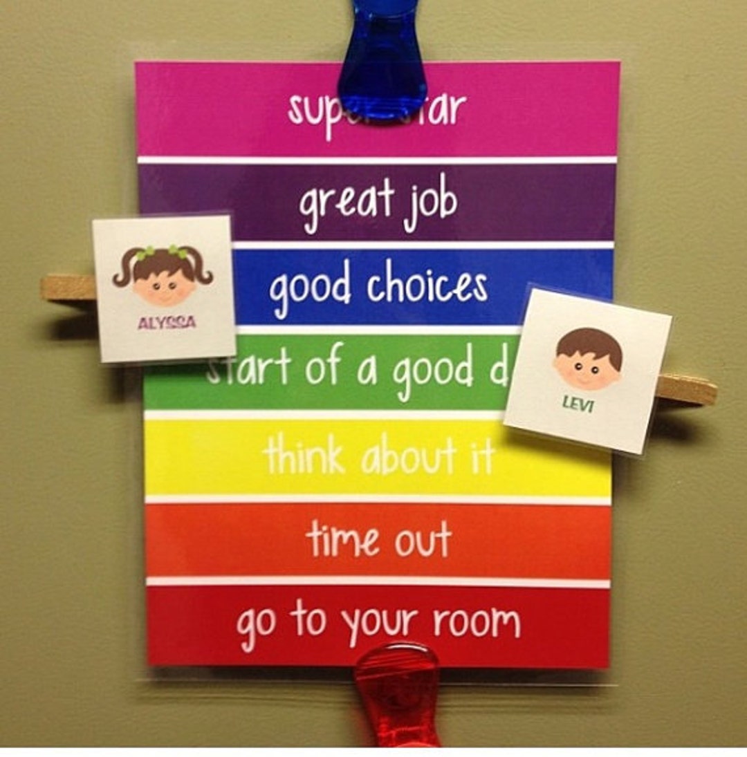 Behavior Chart for Children, K-2, Kid's Charts, Behavior Monitor Chart ...