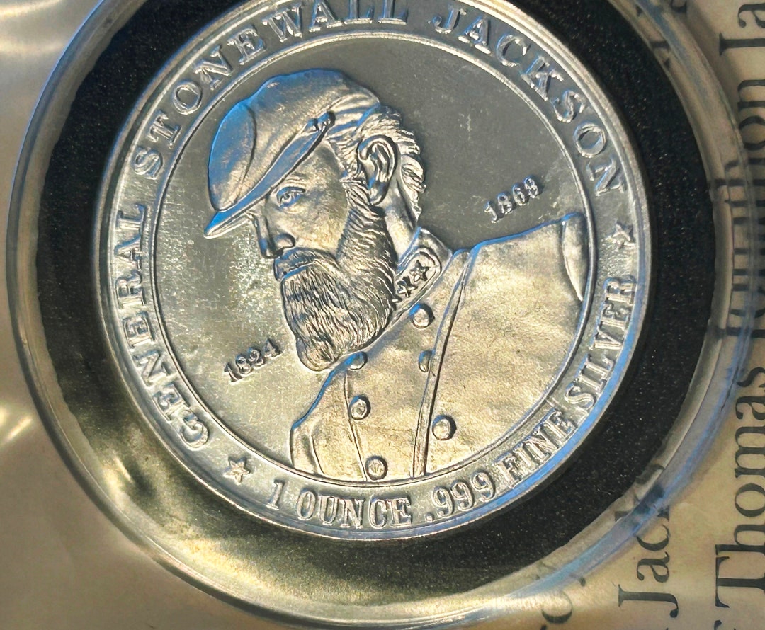 Southern Hero Silver Coin Collection Stonewall Jackson 1oz Silver Coin ...