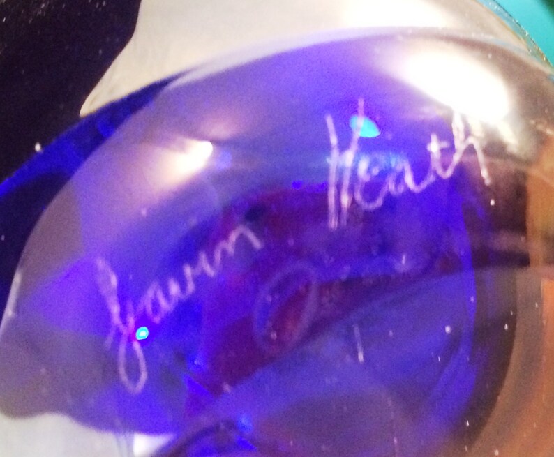 Gavin Heath Blue Hand Blown Art Glass Perfume Bottle - Etsy