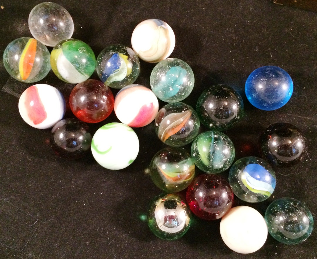 Oversize Marbles, Glass, Tiger Eye, Iridescent 22 Total - Etsy