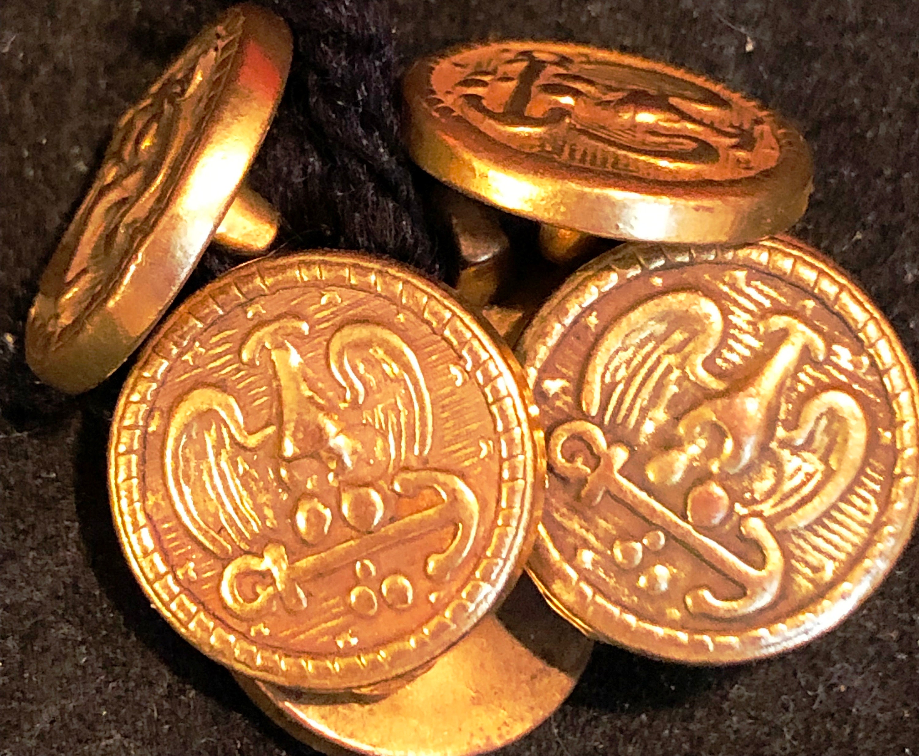 7 Antique Navy Anchor Eagle With 13 Stars Military Buttons - Etsy