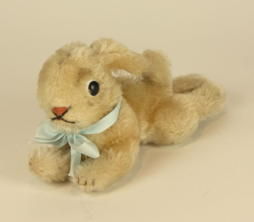 Vintage Steiff Lying Rabbit German Mohair Stuffed Toy Animal - Etsy