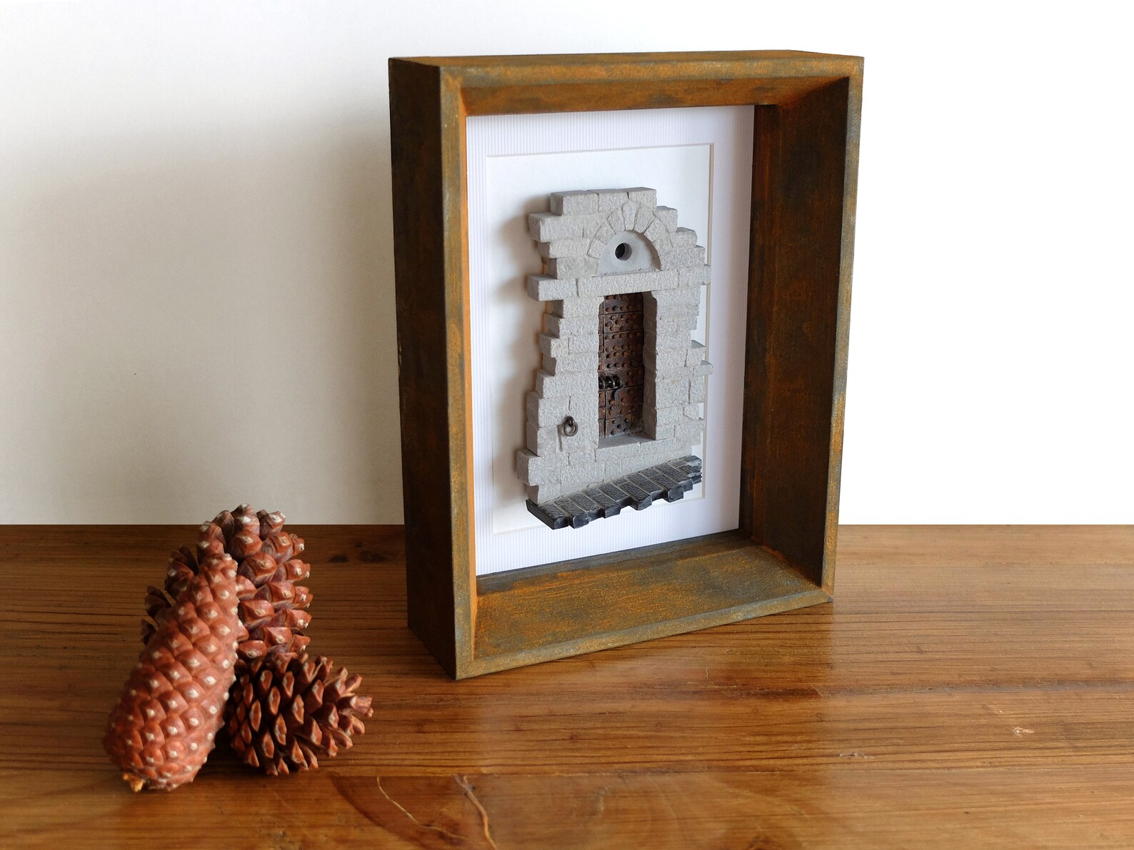 Miniature Door Made With Natural Stone - Medieval Italian Architecture ...