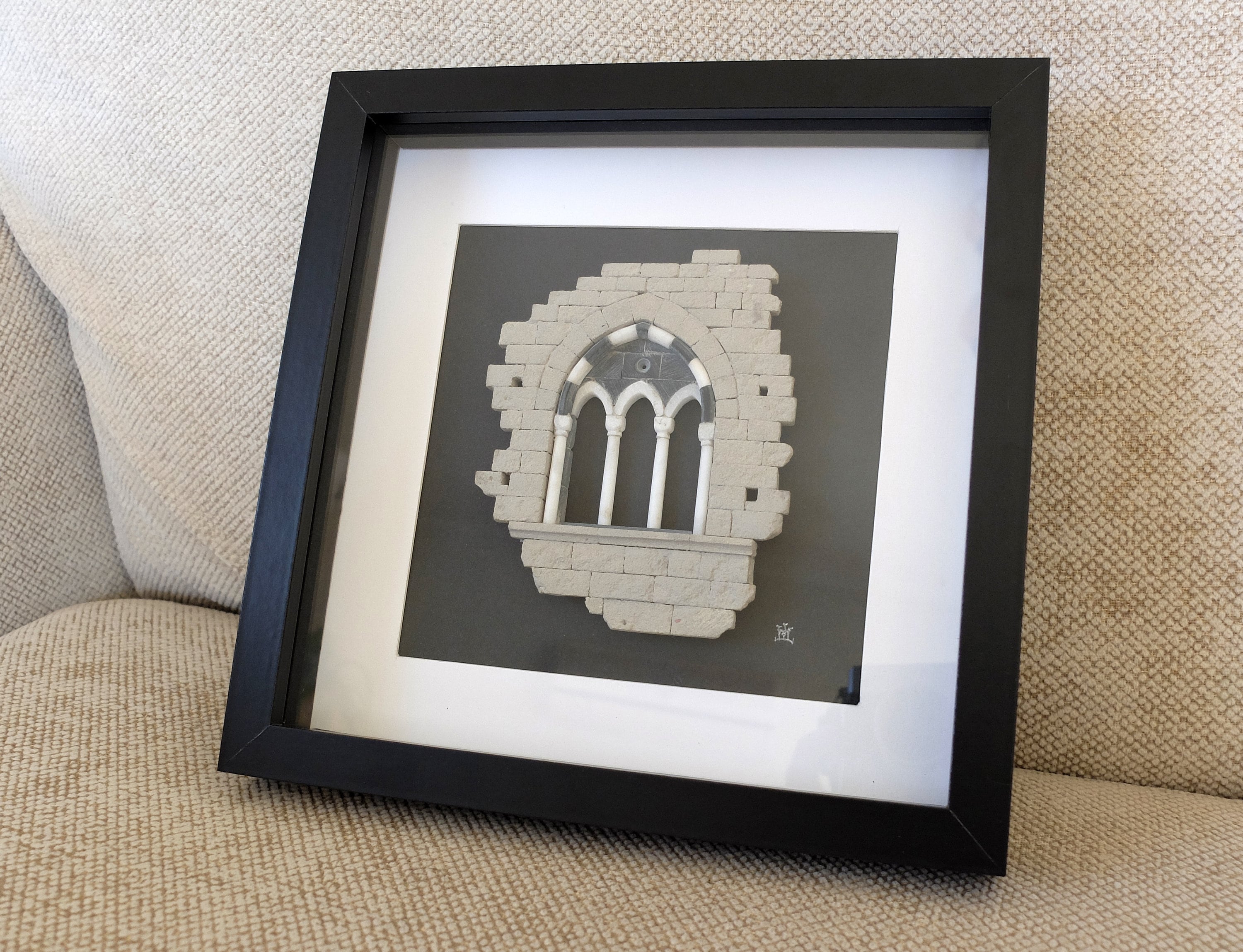 San Fruttuoso Medieval Stone Window Artistic Miniature, Architecture ...