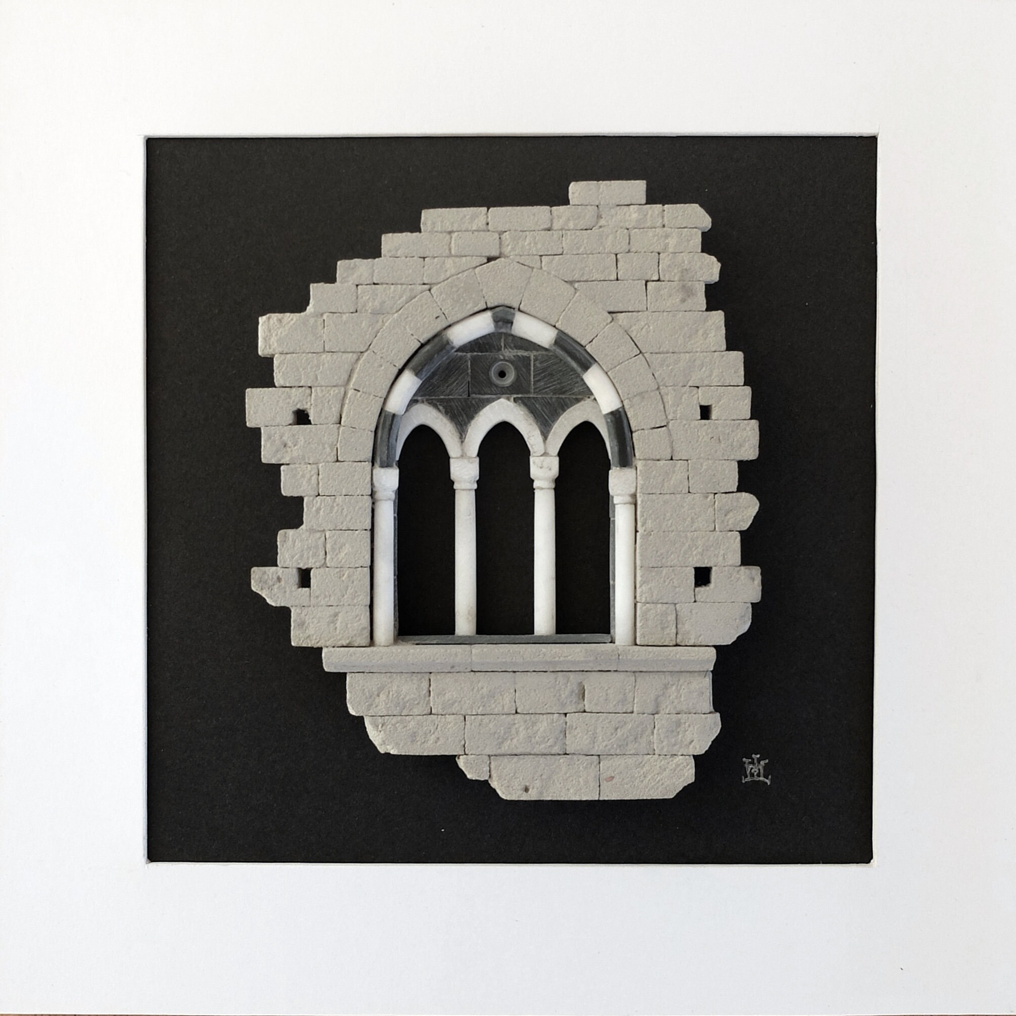 San Fruttuoso Medieval Stone Window Artistic Miniature, Architecture ...