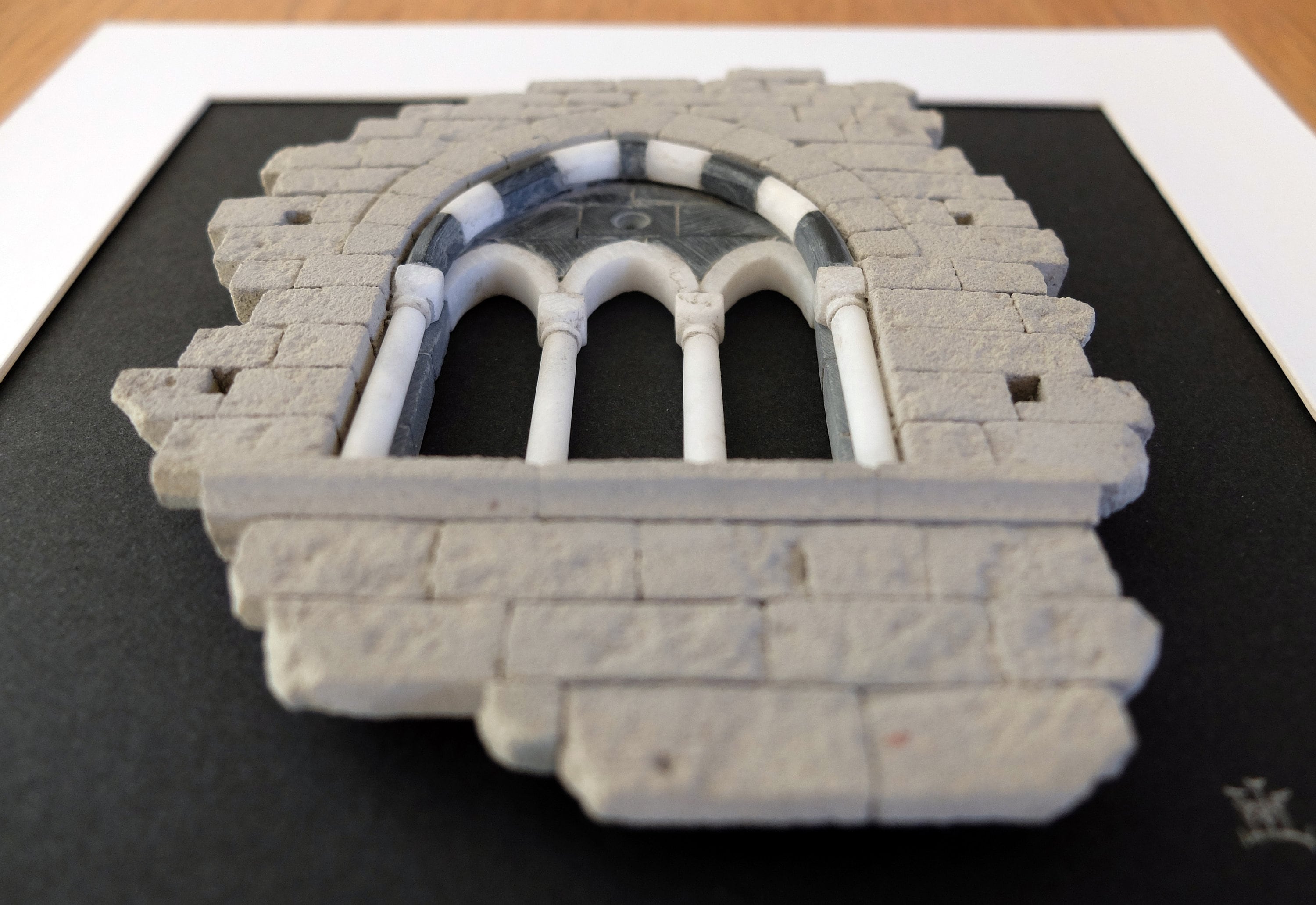 San Fruttuoso Medieval Stone Window Artistic Miniature, Architecture ...