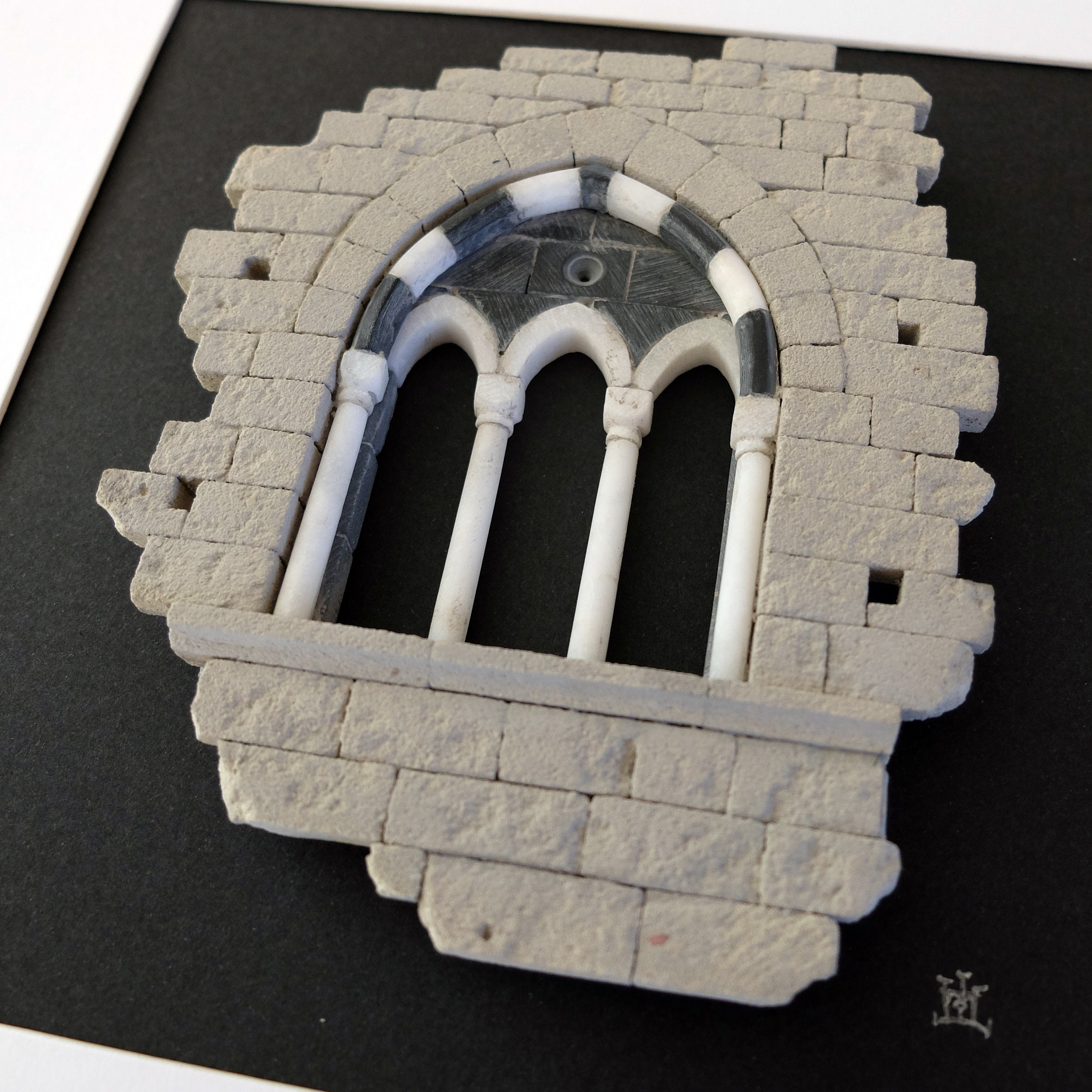 San Fruttuoso Medieval Stone Window Artistic Miniature, Architecture ...