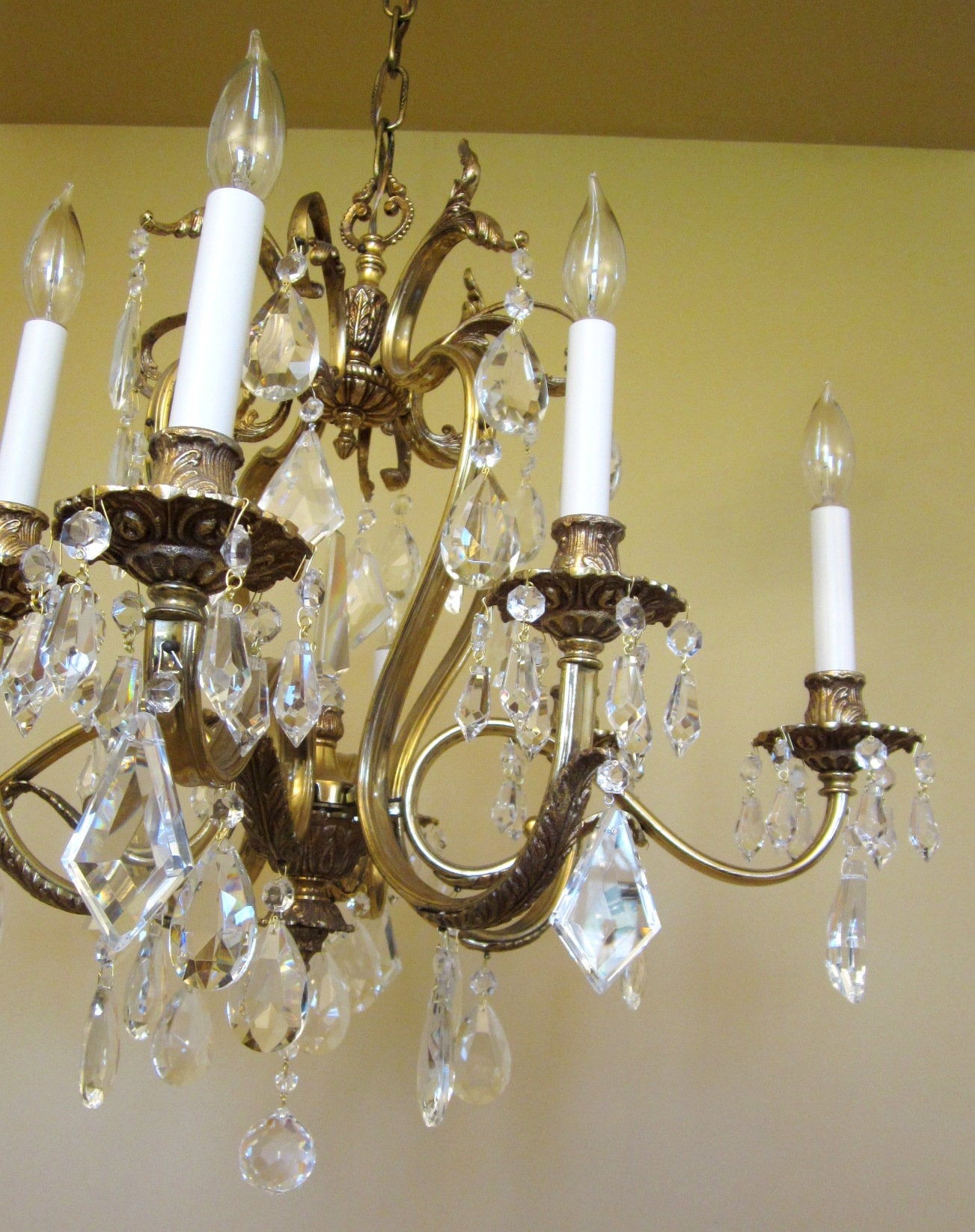 Vintage Lighting 1970s Crystal Chandelier by Lightolier. High - Etsy