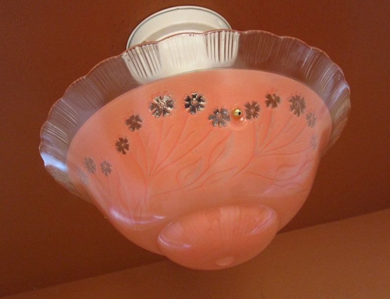 Vintage Lighting 1930s coral ceiling fixture. Bedroom/Hall. | Etsy