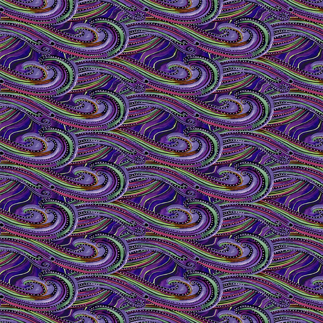 Clothworks Textiles Fiesta Horses Tails Y3411-28 Dark Purple BTY - Etsy
