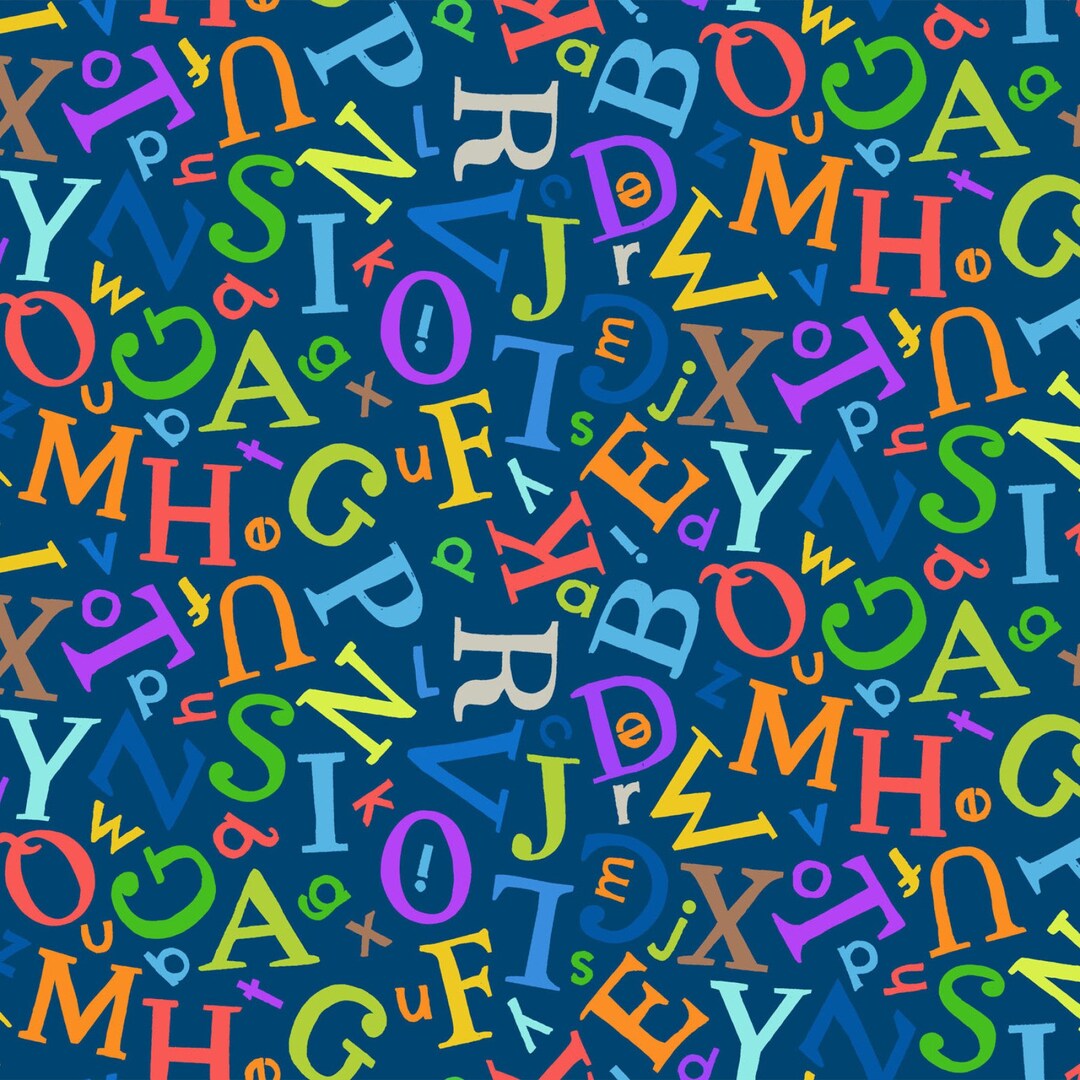 Clothworks Textiles Animal Kingdom Digital Alphabet Letters Y3925-30 ...