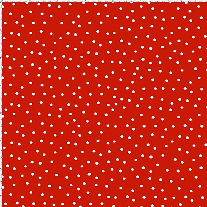 Loralie Designs Dinky Dots Redbackground /white Polka Dots BTY - Etsy
