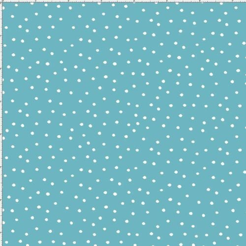Loralie Designs Dinky Dots Cotton Fabric Turquoise White Polka - Etsy
