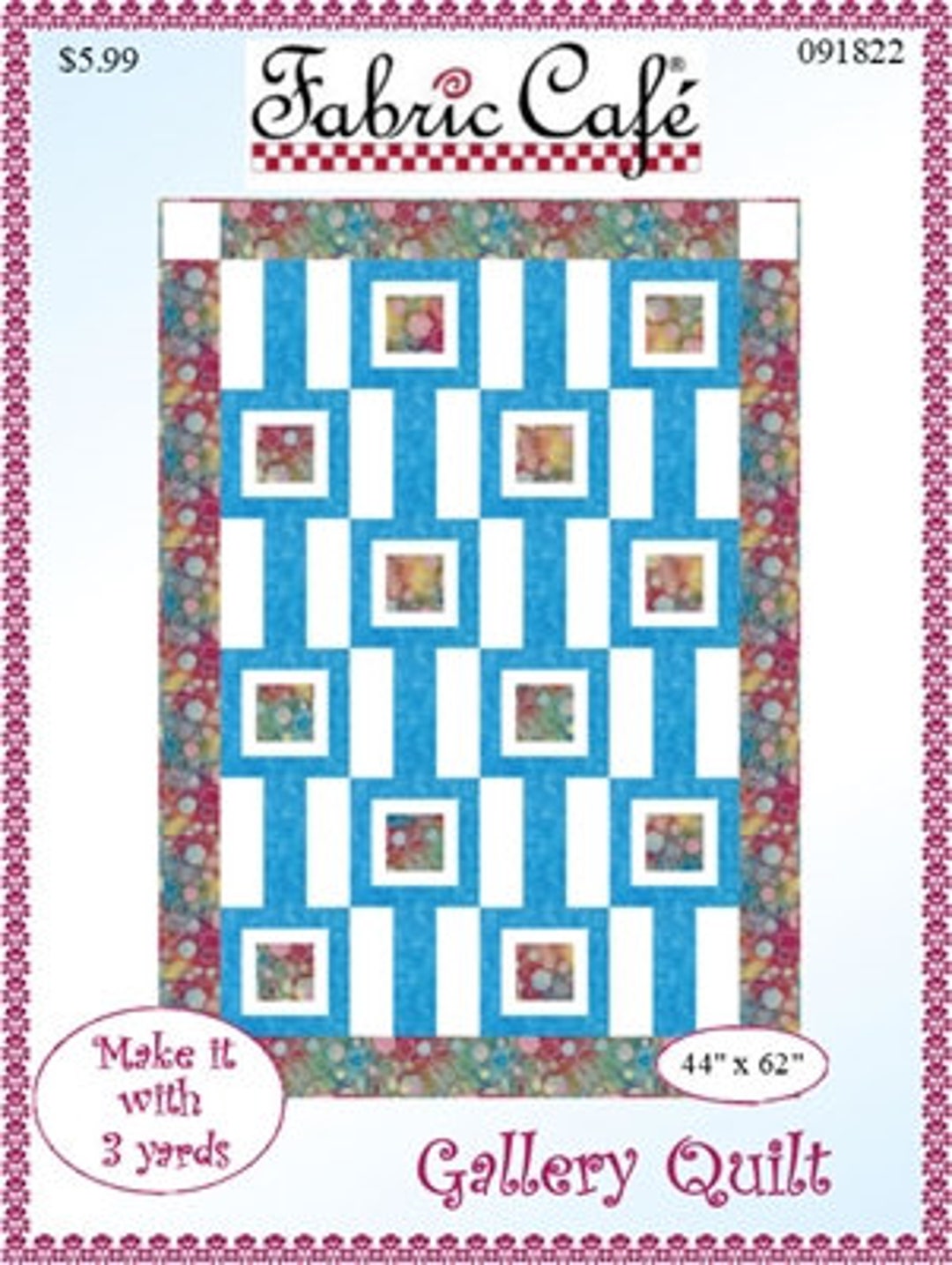 Fabric Cafe - Gallery 3 Yard Quilt Pattern - Etsy