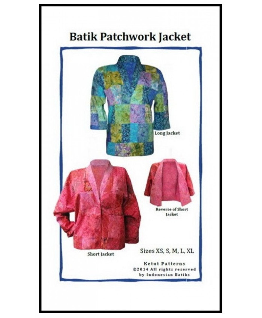 Ketut Patterns Patchwork Jacket Sold by the Pattern - Etsy