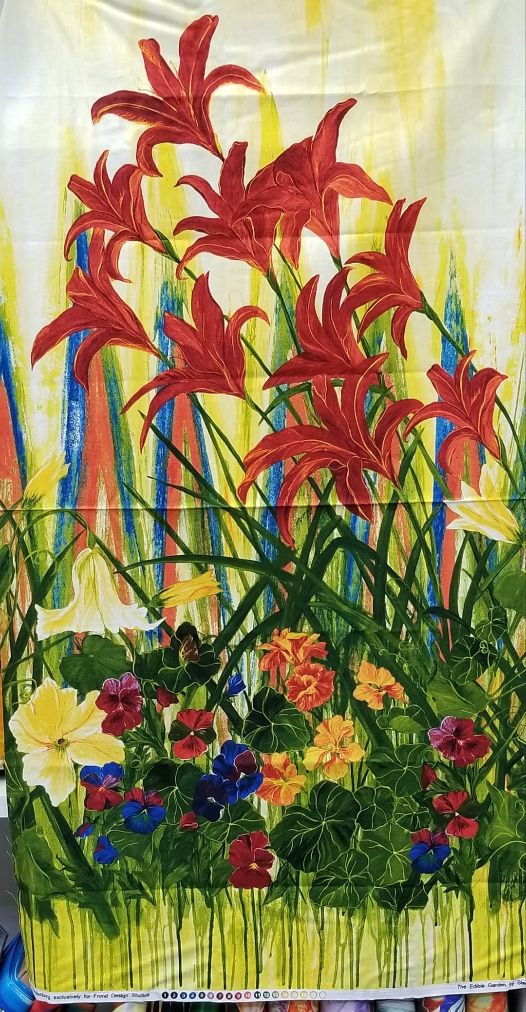 Frond Designs Studios Fabric Called SPRING SALAD Panel (edible Garden ...