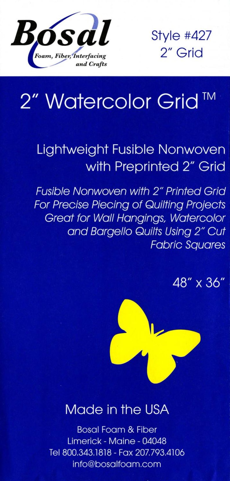 Bosal Interfacing Quilters Grid 2in Fusible Interfacing 48in X 1yd Sold ...