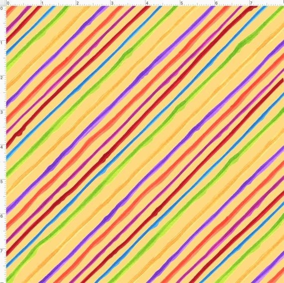 Loralie Designs Calico Stripe Pink , Orange or Yellow Background on the ...